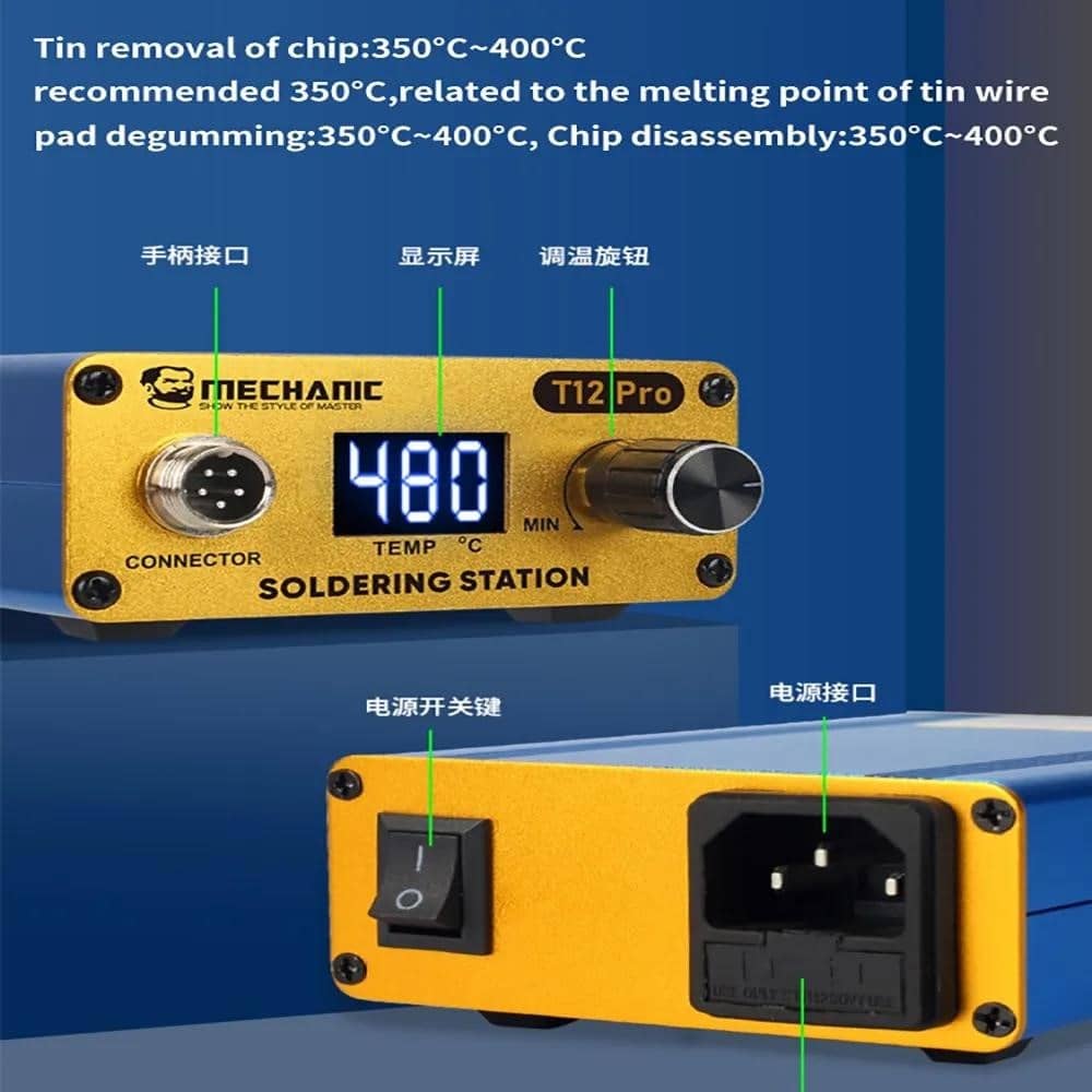 MECHANIC T12 Pro Паяльна станція Електричний паяльник Швидкий нагрів ...