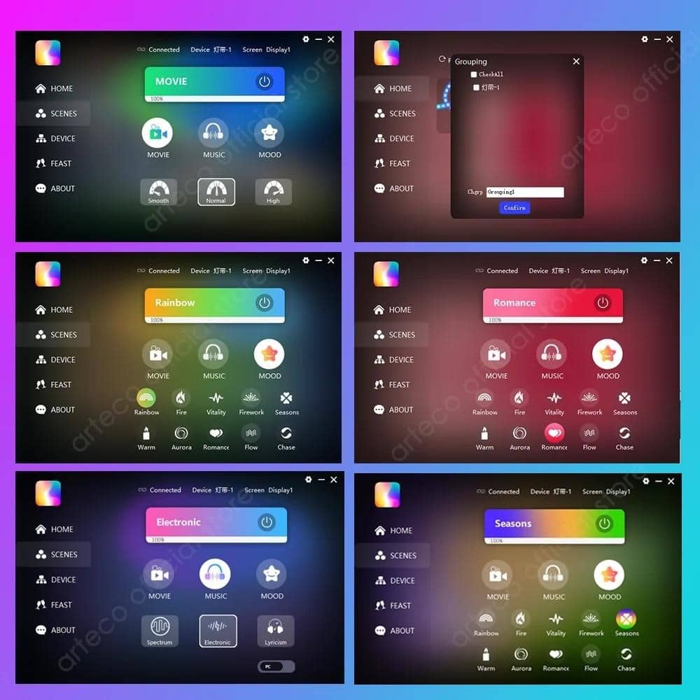 Smart RGB Led Tape ПК Ambient Led Backlight Strips For Windows Монітор ...