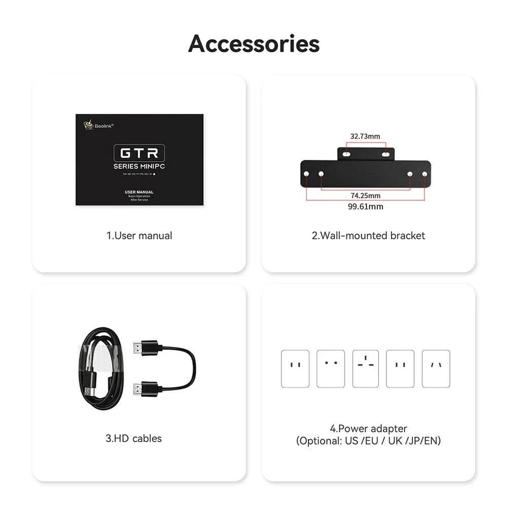 Beelink GTR7 7840HS 7940HS Gamer Mini PC Ryzen 7 7840HS DDR5 32GB SSD ...