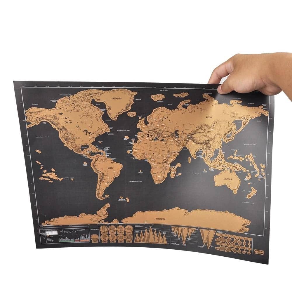 2023 Deco Deluxe Retro World Map Black Scratch Off Map Scratches ...