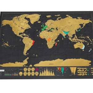 2023 Deco Deluxe Retro World Map Black Scratch Off Map Scratches ...