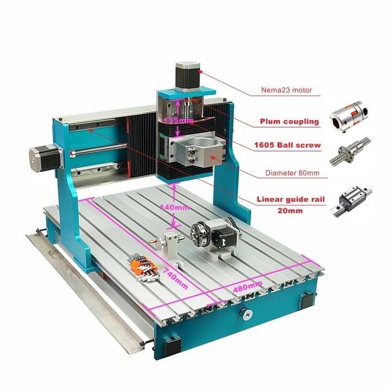 CNC 6040L DIY CNC 6040 Nema23